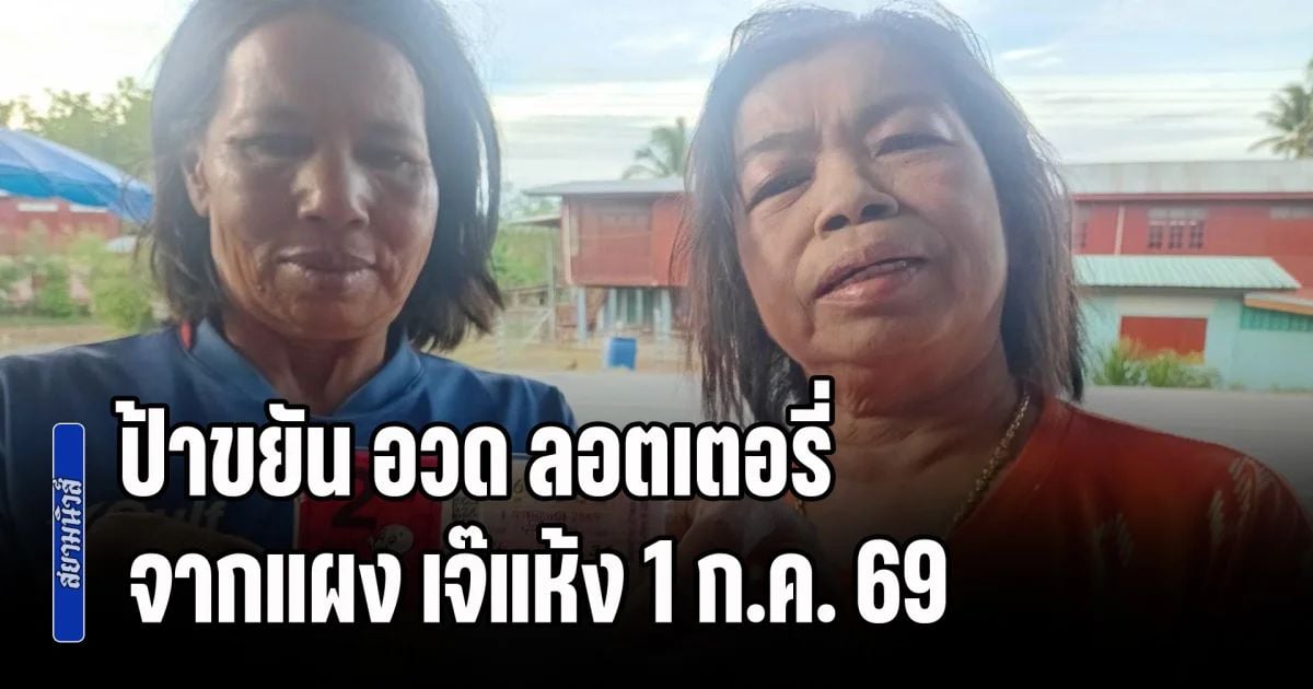 ชาวโชเซียลฮือฮา! ป้าขยัน อวด ลอตเตอรี่ จากแผง เจ๊แห้ง 1 ก.ค. 69